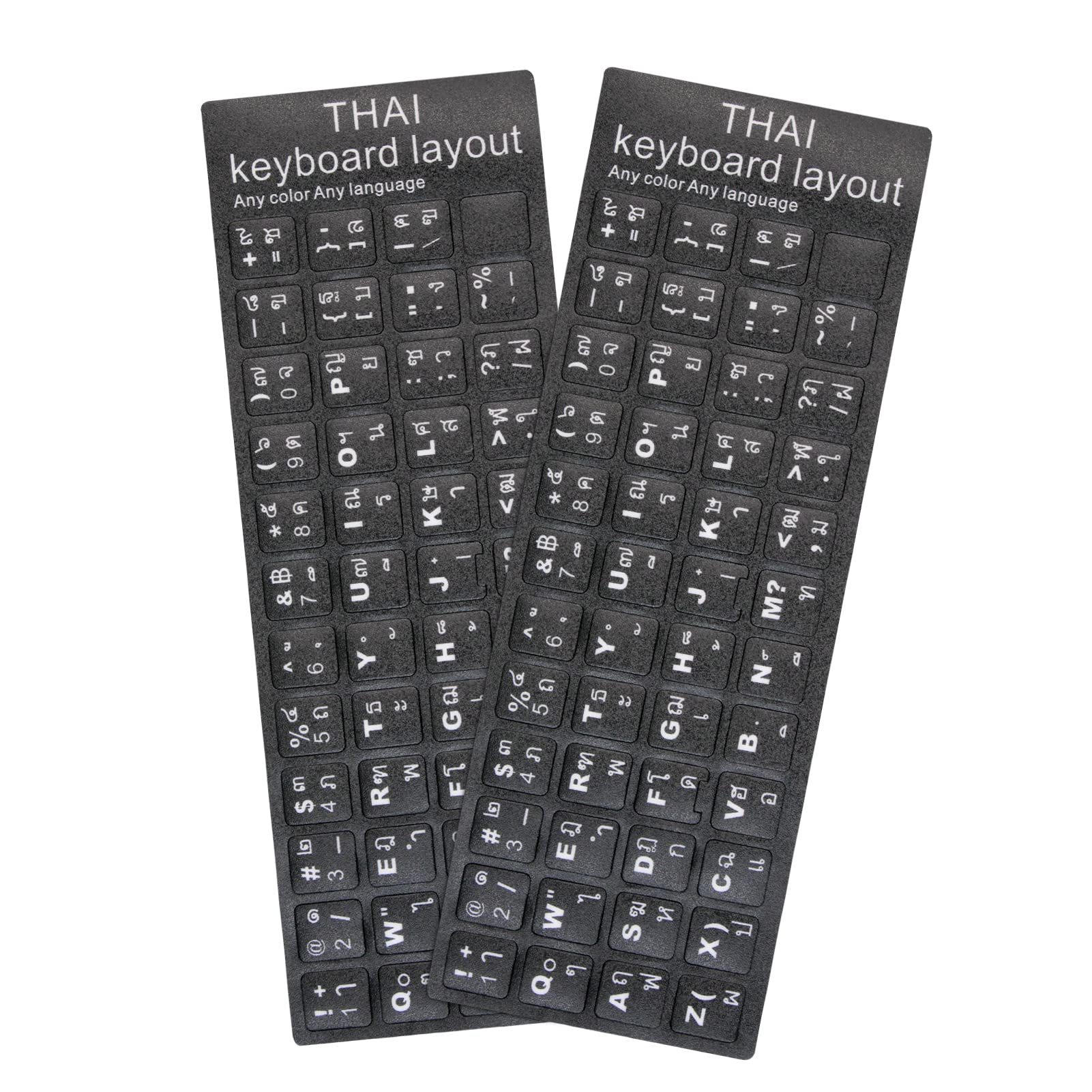 Buy 2PCS Thai Keyboard Stickers, Thai Alphabet Stickers, Keyboard ...