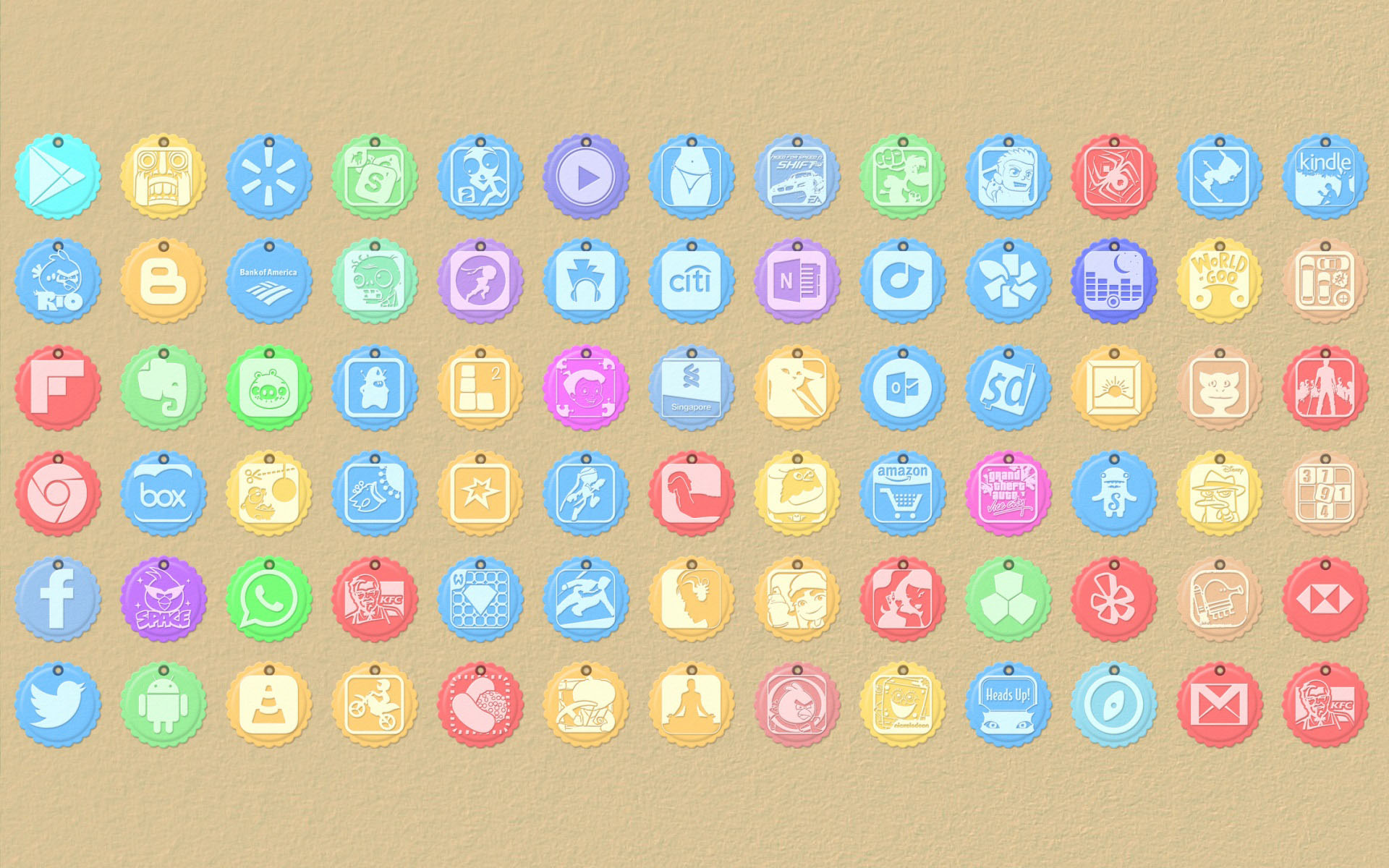 Paper Tag Icon Pack Theme - App on Amazon Appstore