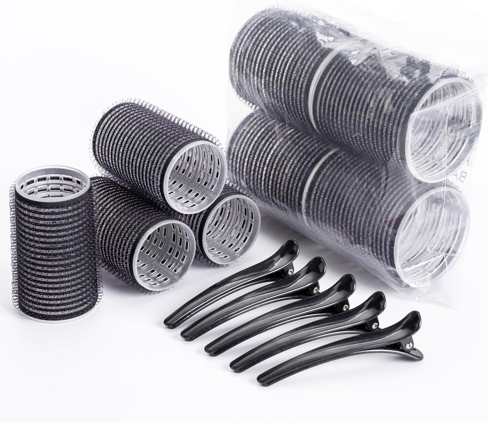 Amazon.com : Madgern Hair Rollers Set - 8pcs Jumbo Self-Grip Rollers ...