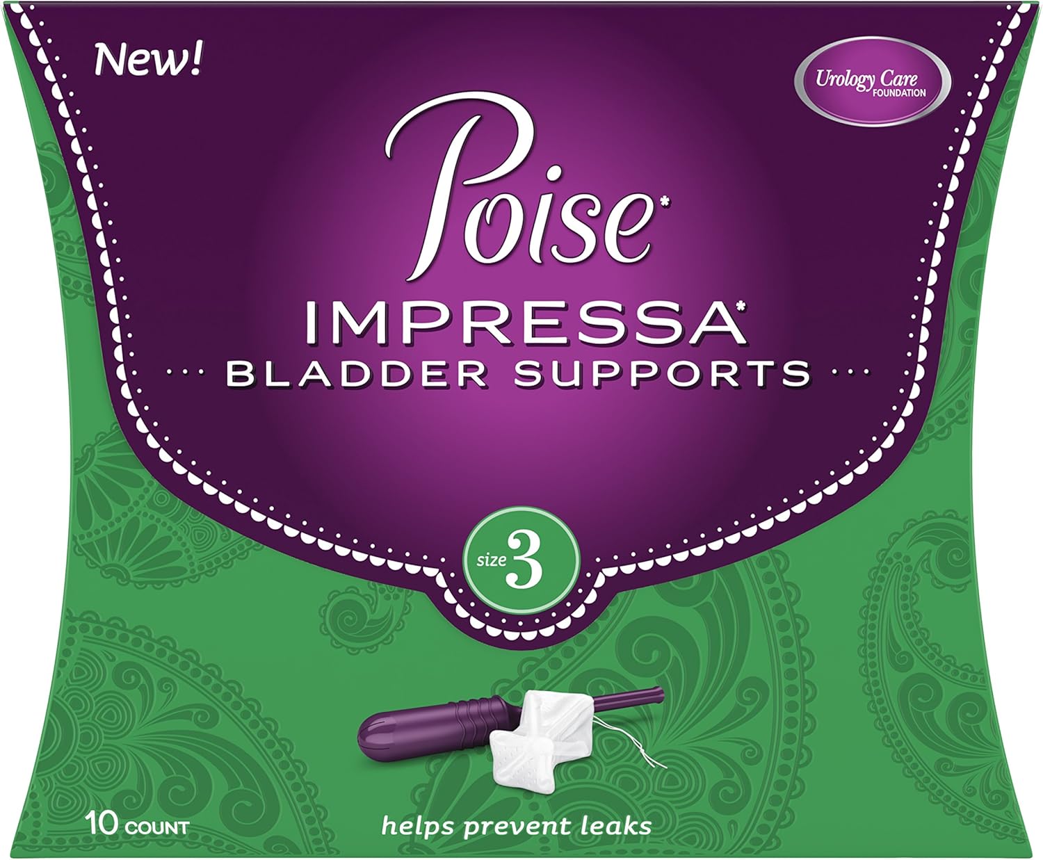 Amazon.com: Poise Impressa Incontinence Bladder Supports Size 3, 10 ...