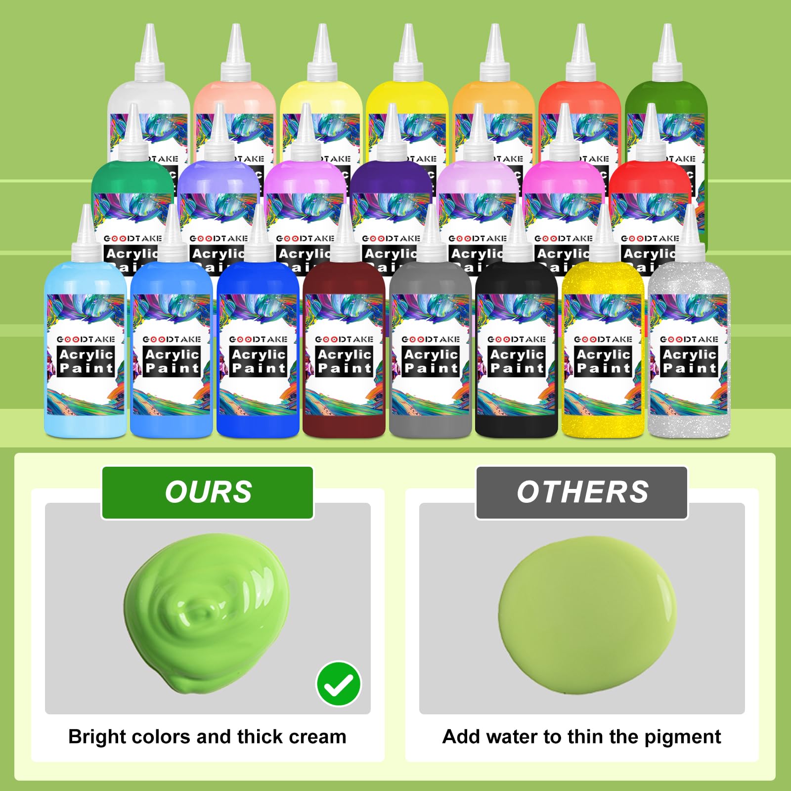 Snapklik.com : GOODTAKE Purple Acrylic Paint, Washable Watercolor Paint ...