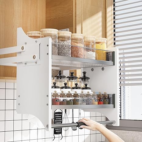 Amazon.com: SOFRON 22-35.8 Inch Pull Down Shelf for Kitchen Upper ...