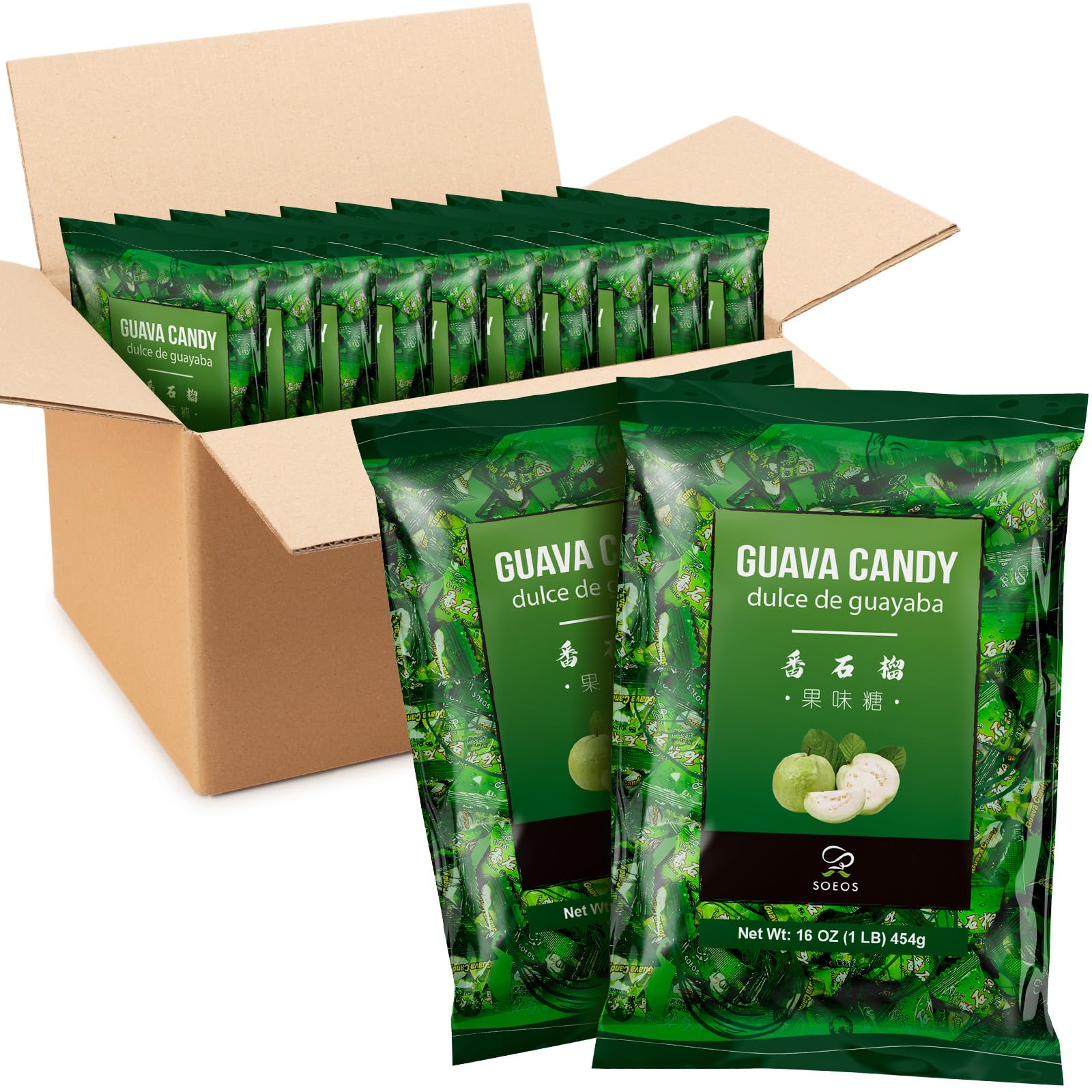 Amazon.com : Soeos Guava Candy, Classic Series Chinese Hard Candy, 384 ...