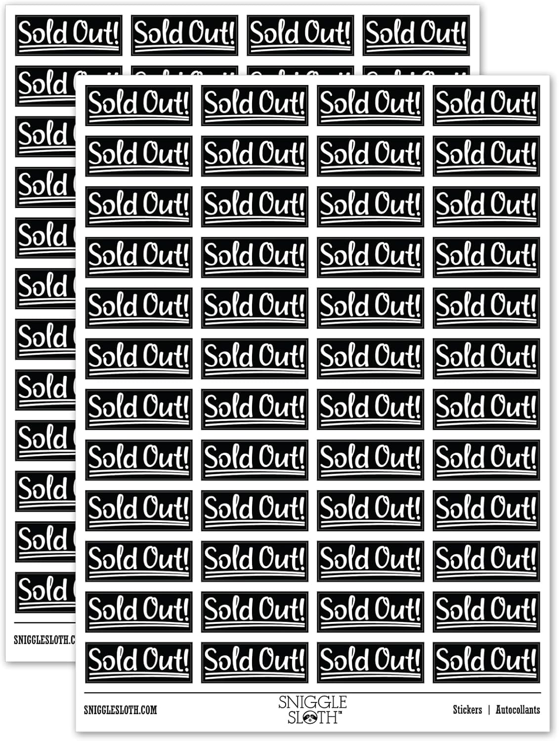 Amazon.com: Sold Out Double Underline Sticker Pack - Gloss Finish ...