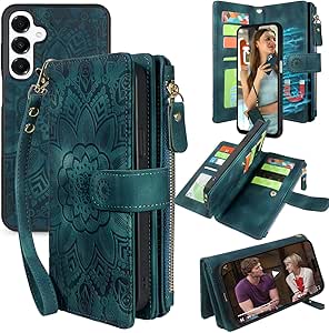 Amazon.com: Harryshell Detachable Wallet Case Compatible with Samsung Galaxy A16 Phone Case with ...