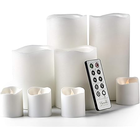 Amazon.com: salipt Flameless Candles, LED Flickering Candles Set of 6 ...