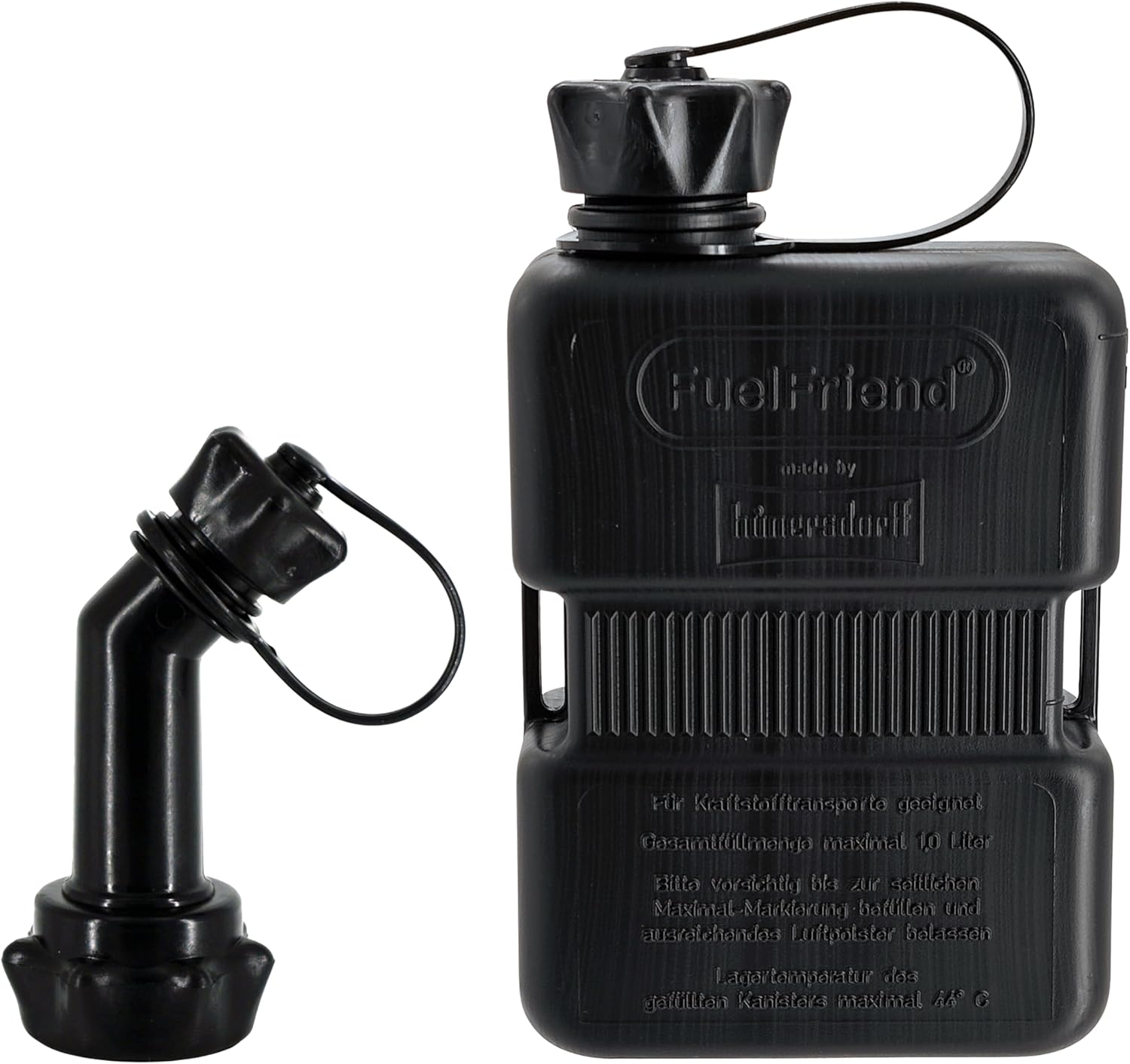 FuelFriend® -Plus 1.0 Litre Special Series Pure Black Small Petrol Can ...