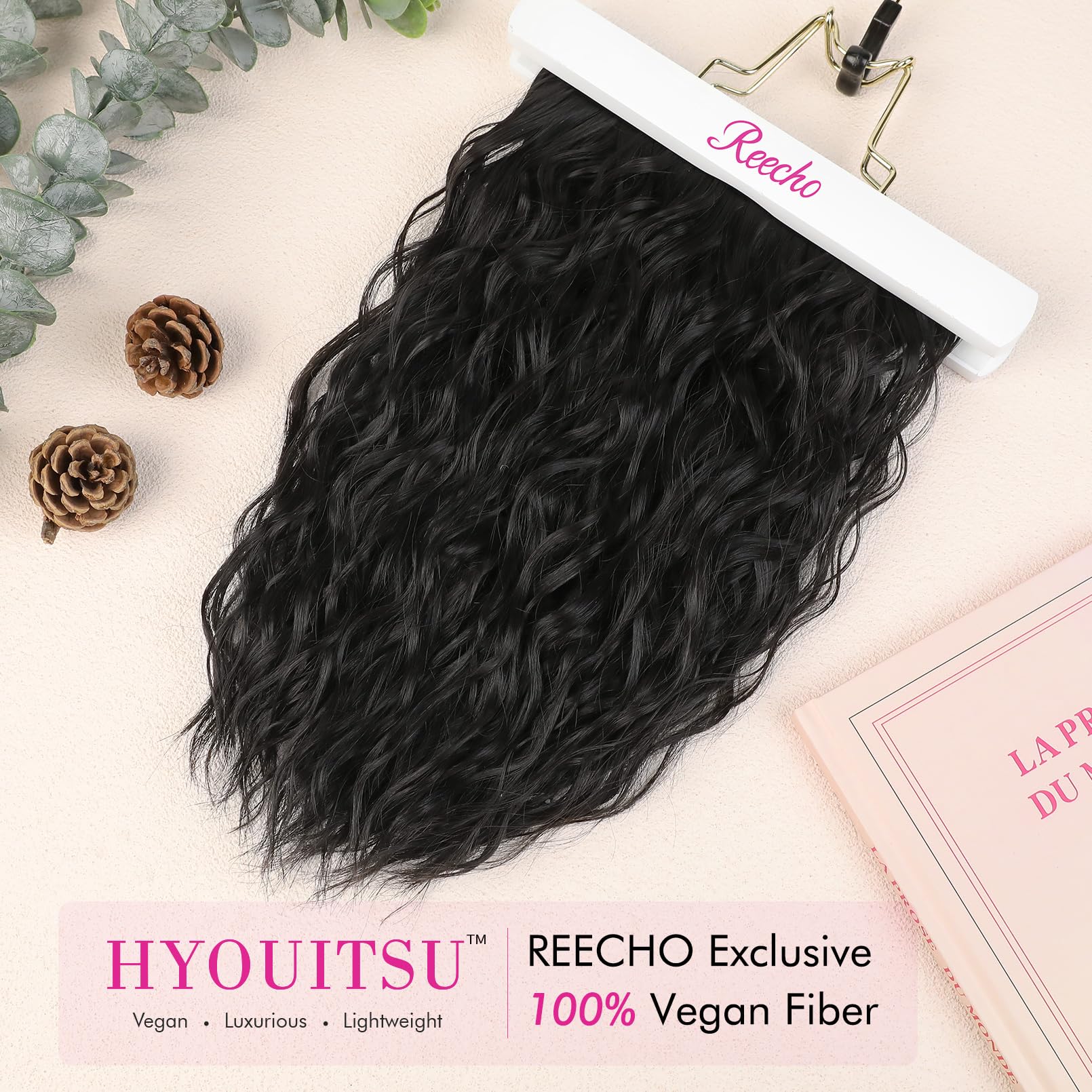 Snapklik.com : REECHO Clip In Hair Extensions - 12" Short Curly Wavy ...