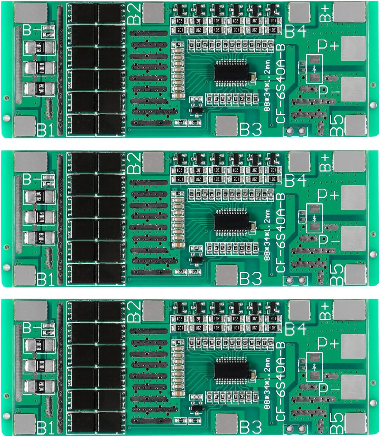 Amazon.com: 3Pcs 6S 18650 Li-Ion Lithium Battery PCB Protection Board ...