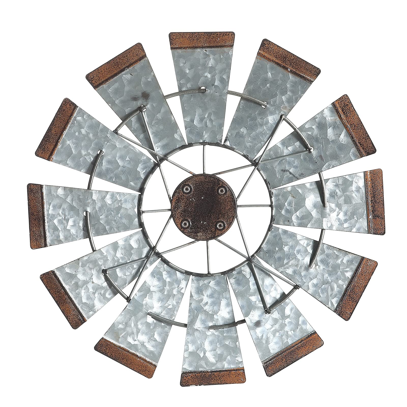 Amazon.com : Oligsky Galvanized Windmill Wall Decor, Rustic Farmhouse ...