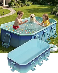 Amazon.com: ALLIVING Foldable Pool for Kids Adults - Non-Inflatable ...