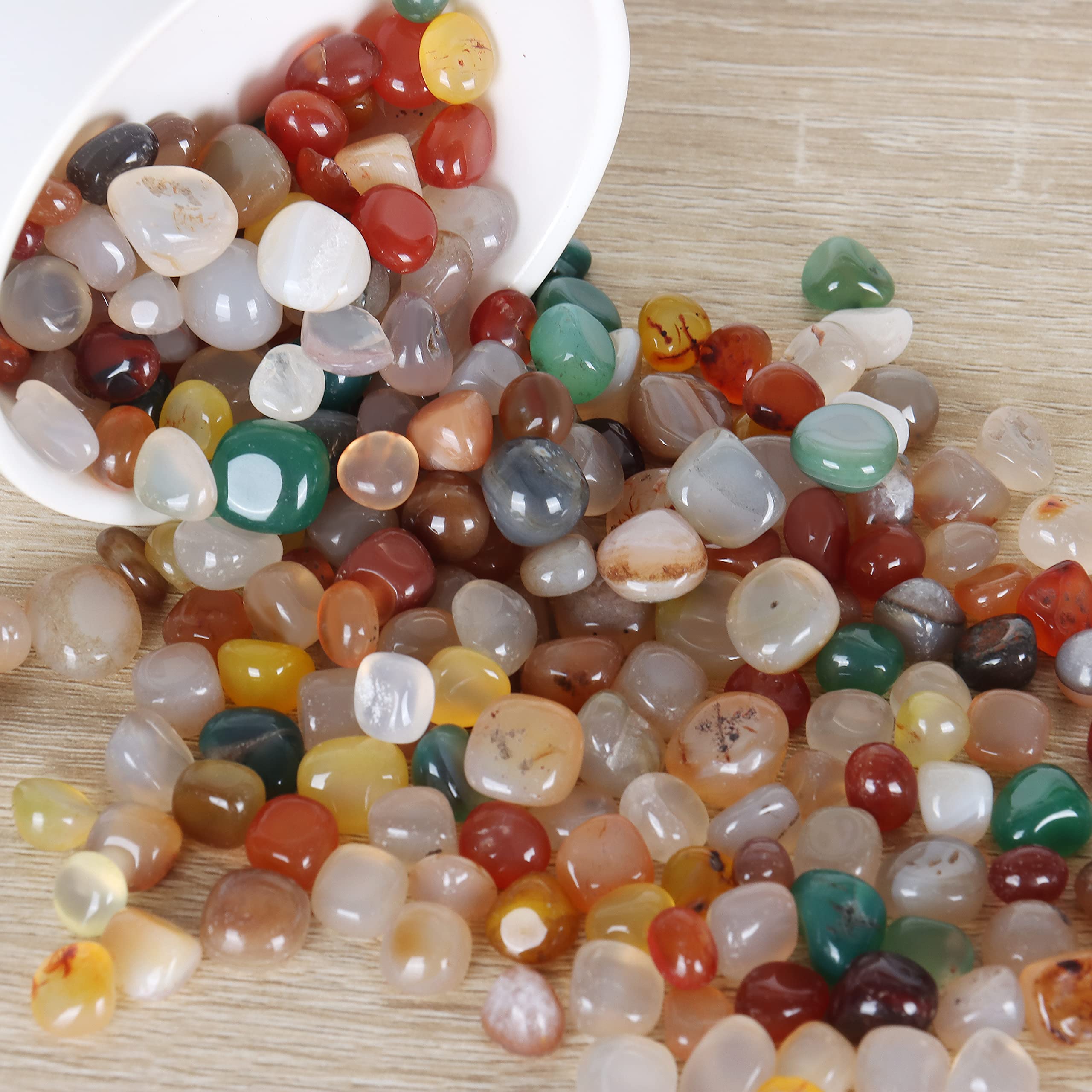 Snapklik.com : SAROSORA Pebbles River Rocks,Agate Stones - 1.8LB ...