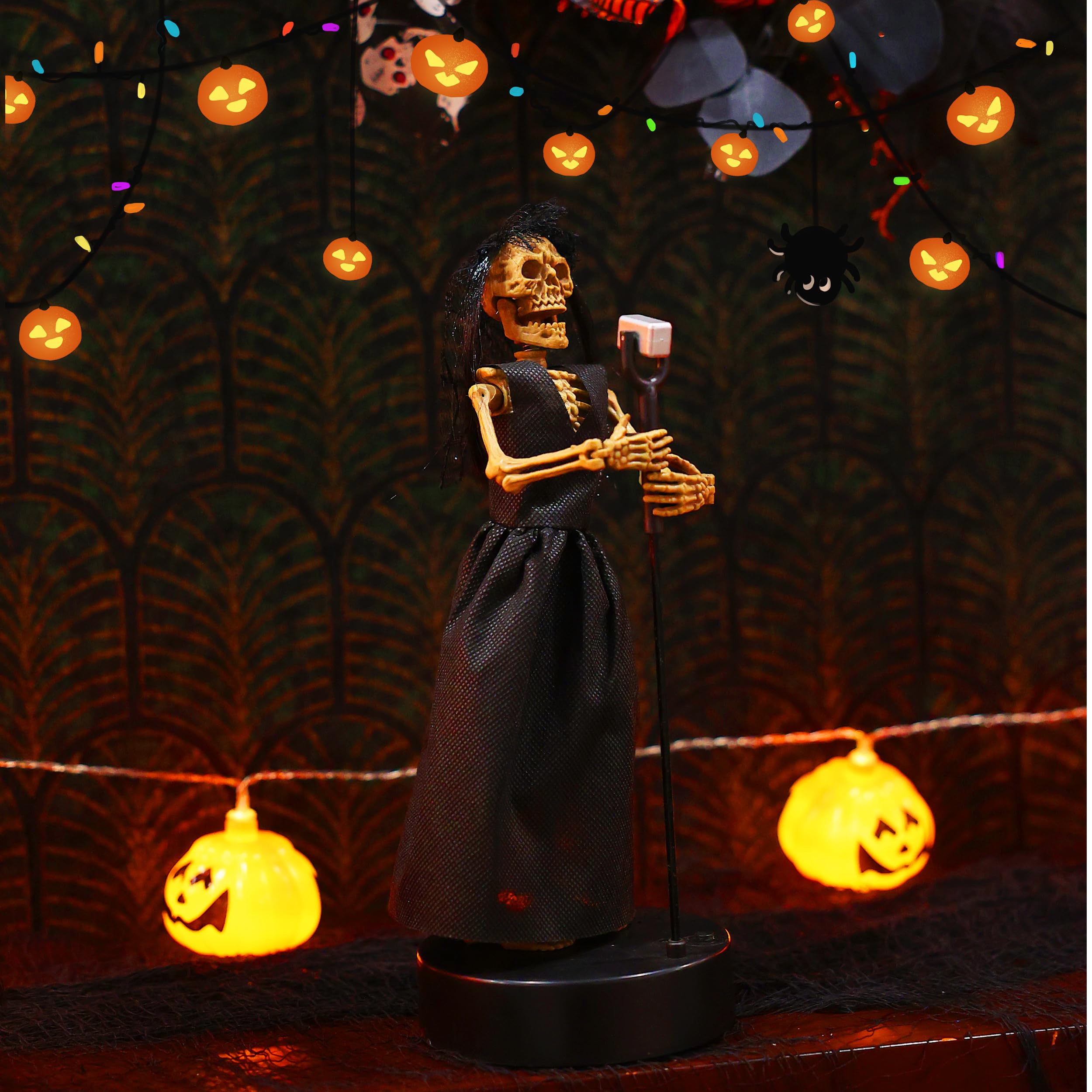 Snapklik.com : EVAPLUS 12inch Funny Animated Skeleton Bass Guitar Player