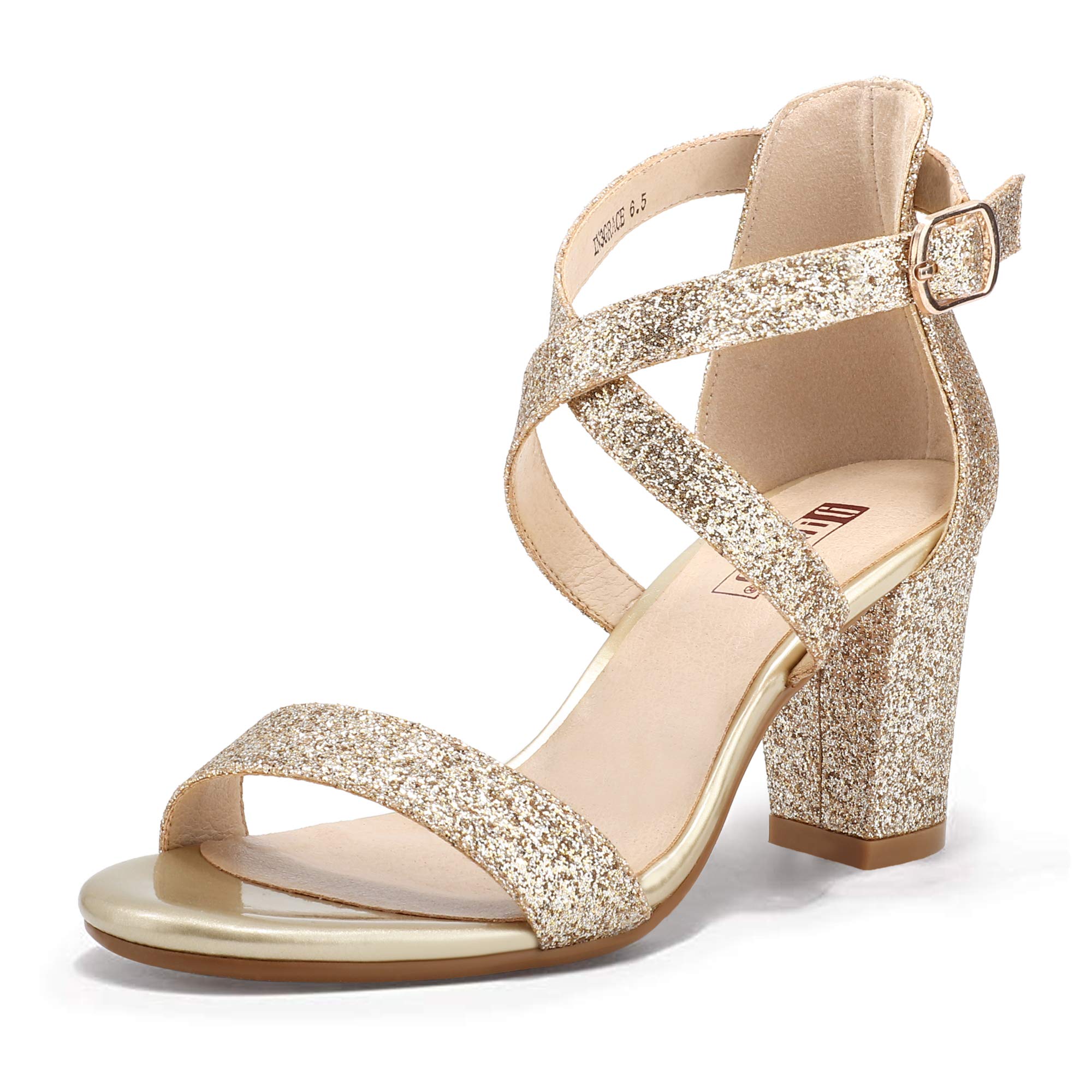 Chunky Heel Sandals IDIFU Women's Strappy Block Heel Sandals – 3 Inch ...
