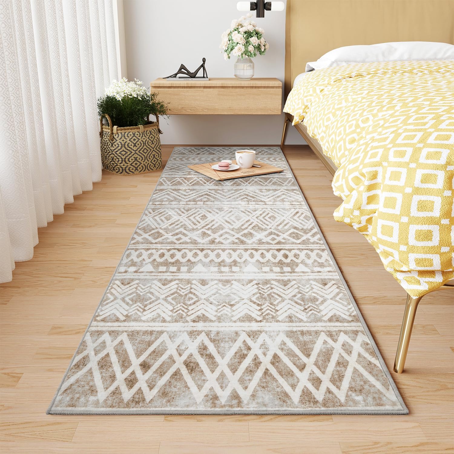 Boho Runner Rug 2x8 ft Carpet Runner-Machine Washable Modern Long ...
