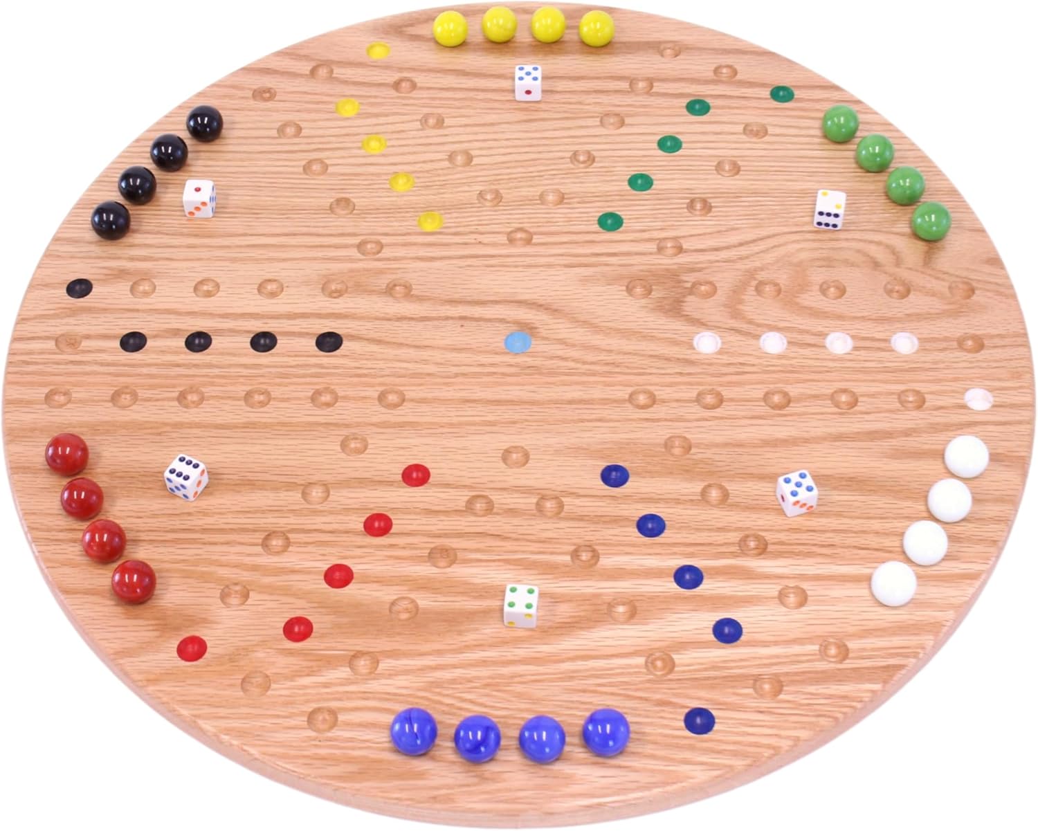 Amazon.com: AmishToyBox.com Wahoo Marble Game Board Set - Round 22 ...