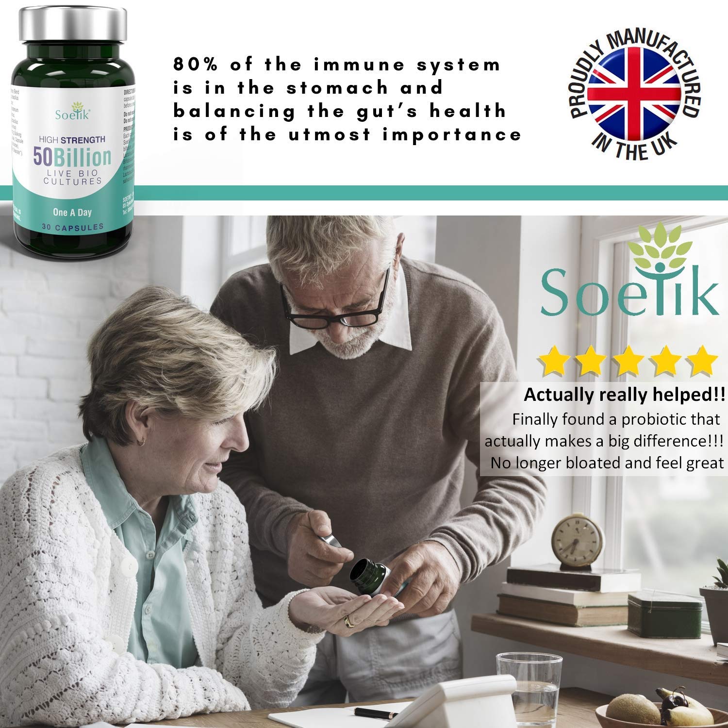 Buy Soetik 50 Billion Live Bio Cultures – Premium High Strength Vegan ...