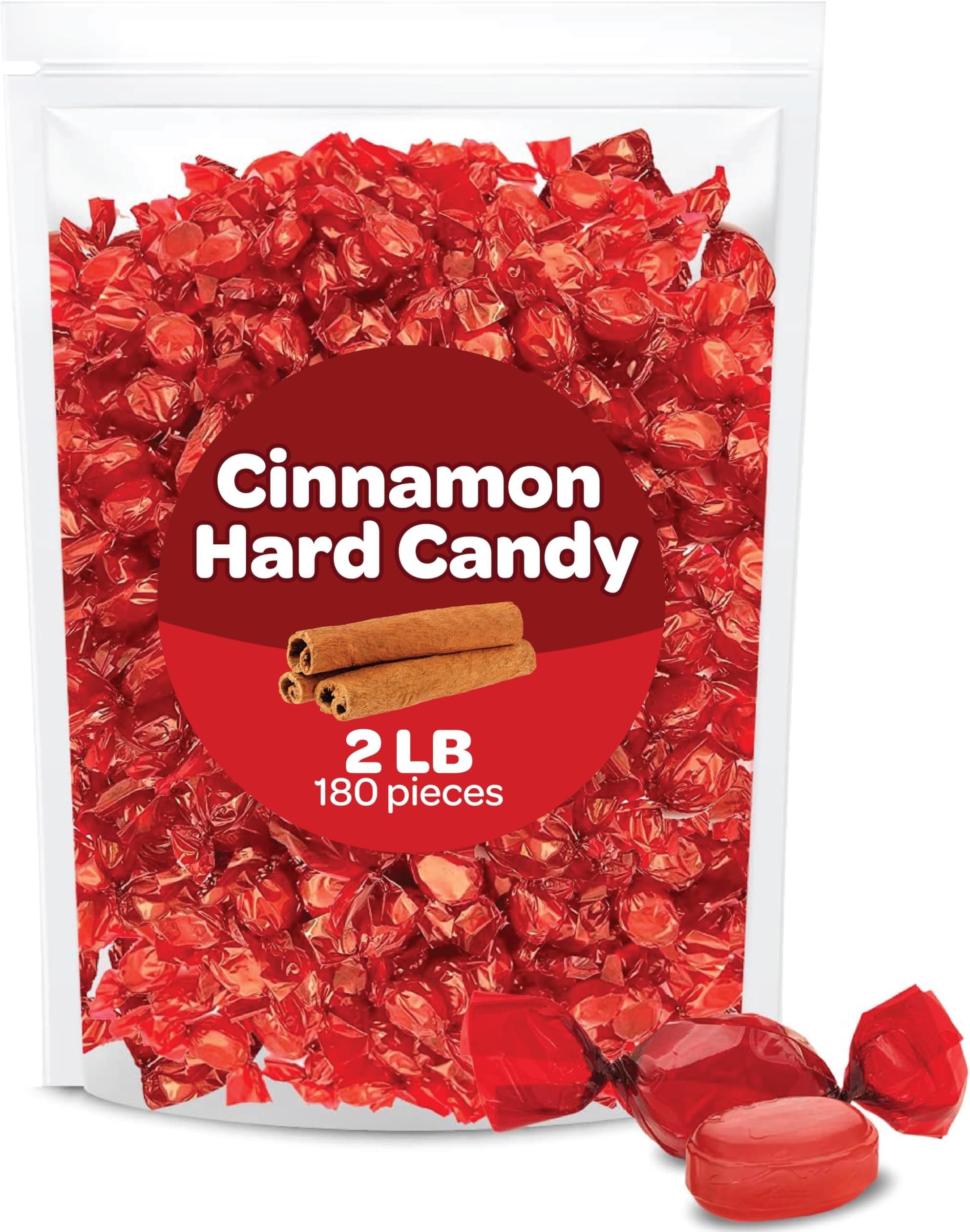 Amazon.com : Cinnamon Hard Candy, Bulk Pack 2 Pounds, Individually ...