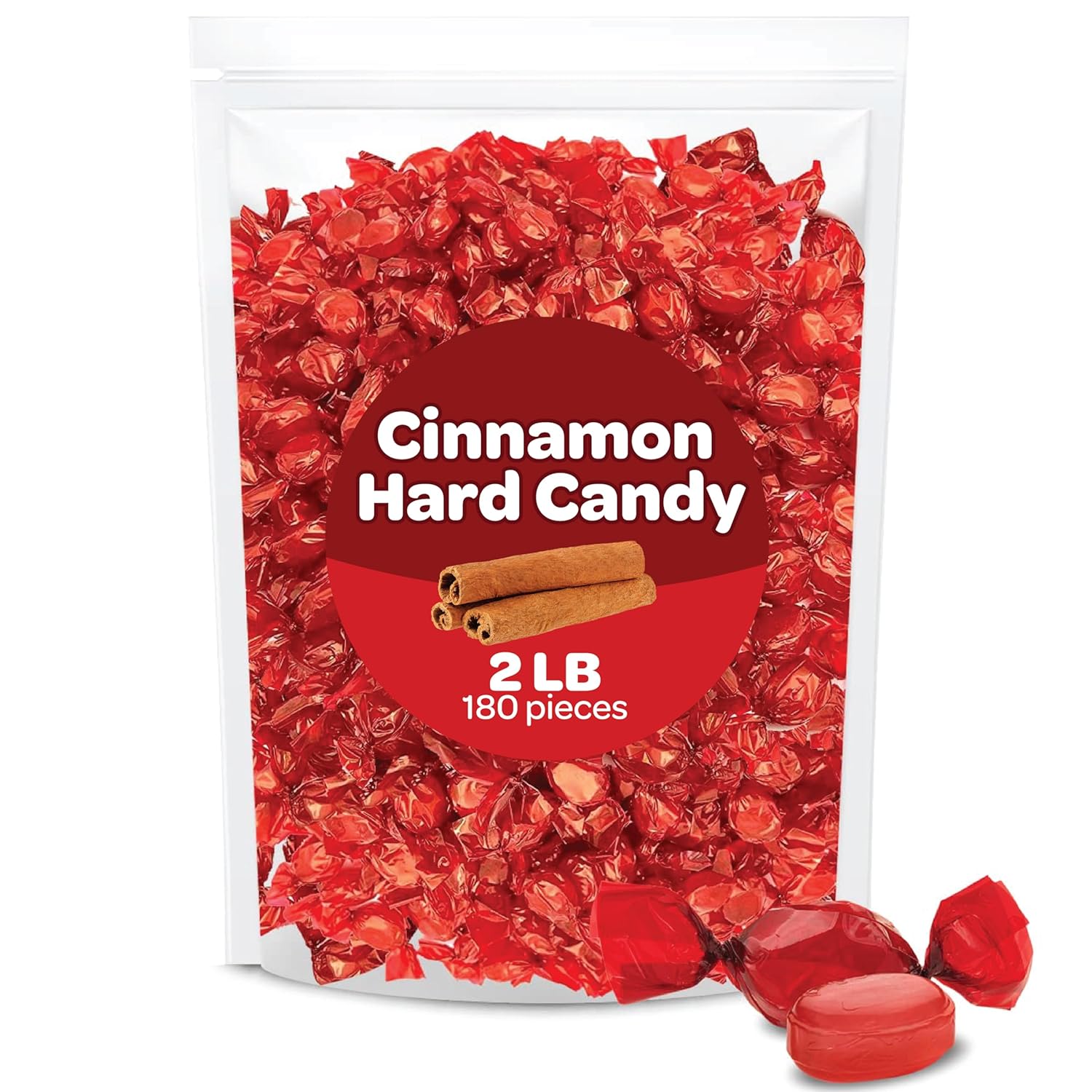 Amazon.com : Cinnamon Hard Candy, Bulk Pack 2 Pounds, Individually ...