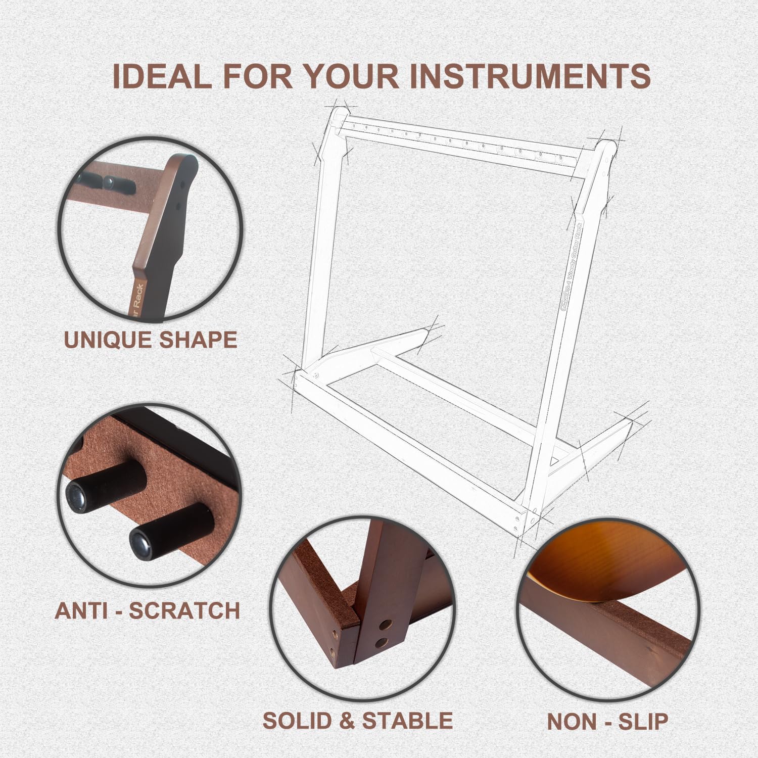 Snapklik.com : Guitar Case Stand For Multiple Guitars,Multi Wood Guitar ...
