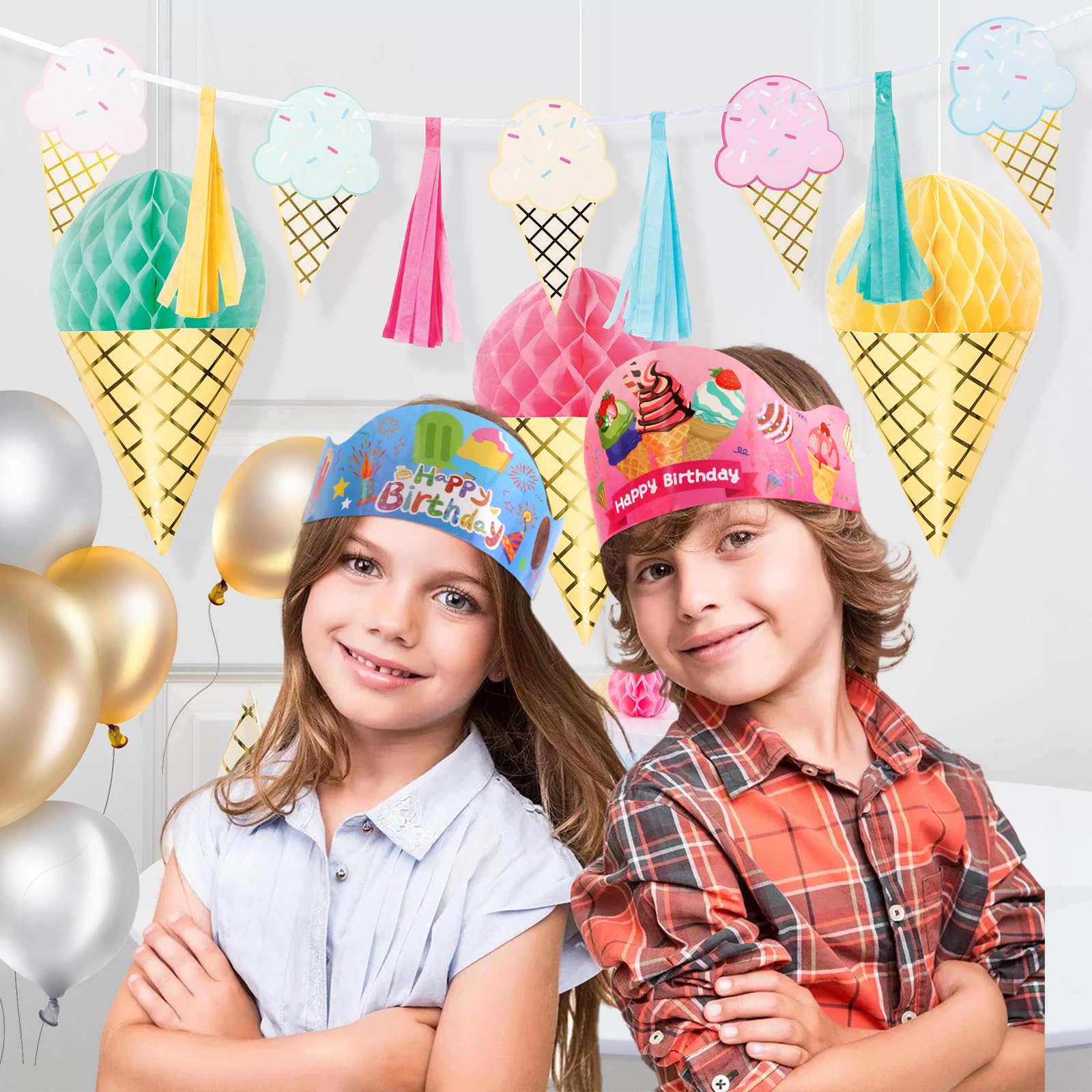 Snapklik.com : 30 Pieces Birthday Crowns For Classroom Adjustable Cute ...