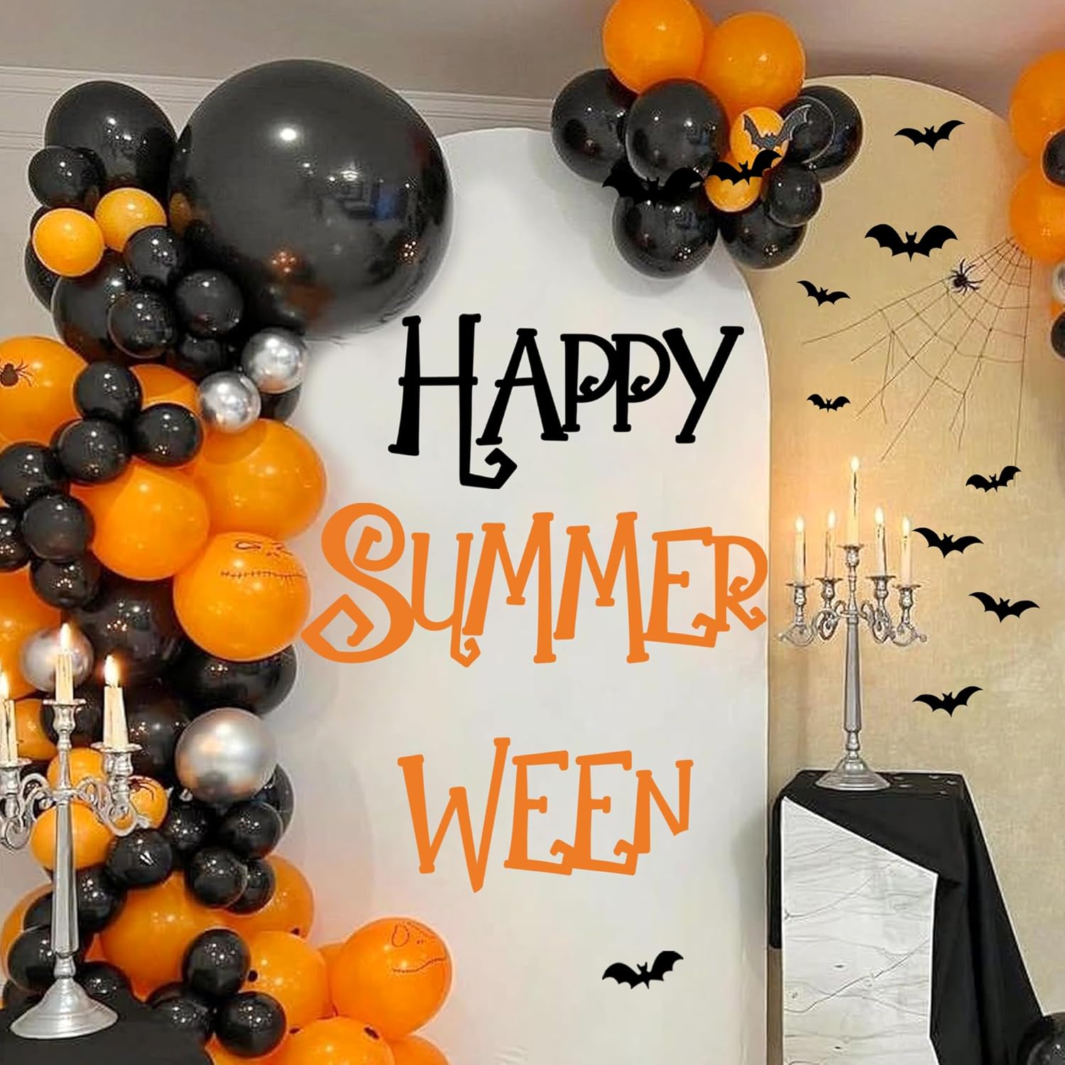 Amazon.com: Happy Halloween Party Sign Decals for Backdrop Summerween ...