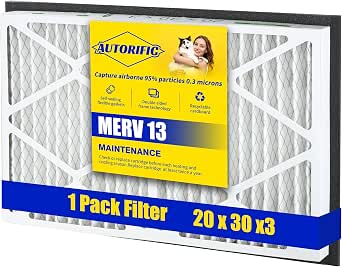 20x30x3 MERV 13 Pleated Air Filter Compatible with Zephyr VGF Series ...