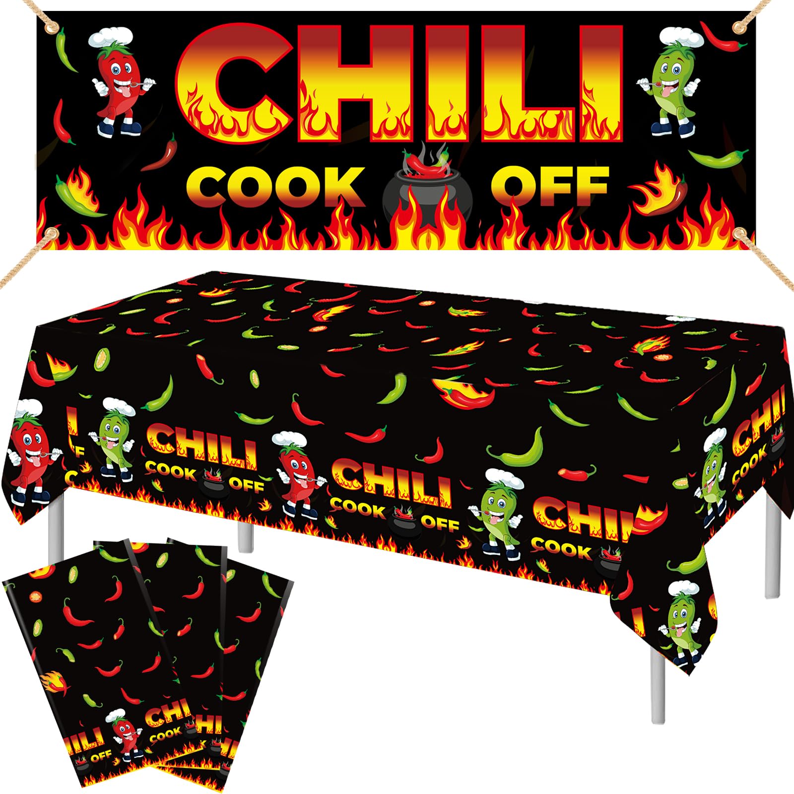 Amazon.com : Chili Cook Off Decorations, 71" x 24" Chili Cook Off ...