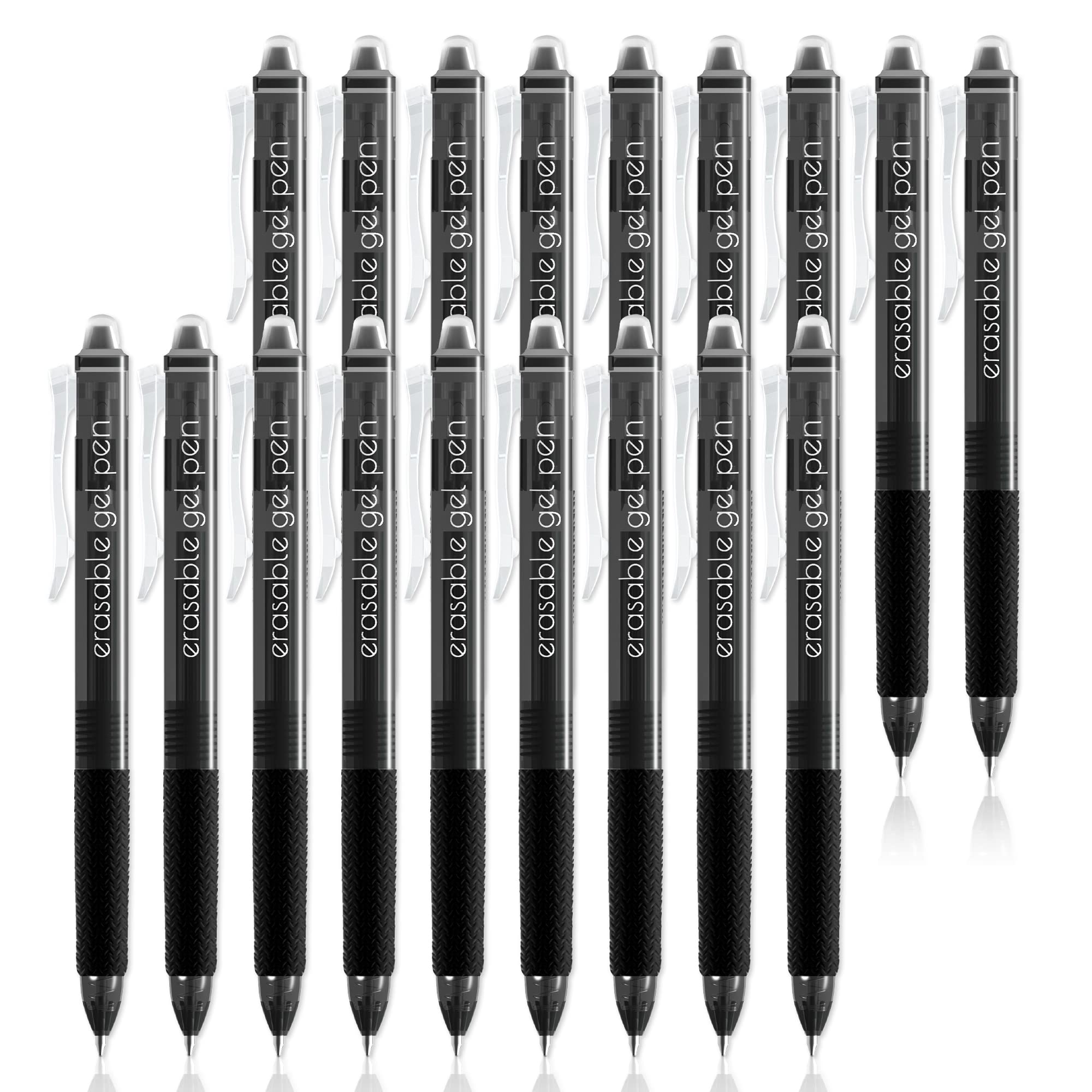 Snapklik.com : Vanstek 18 Black Retractable Erasable Gel Pens Clicker ...