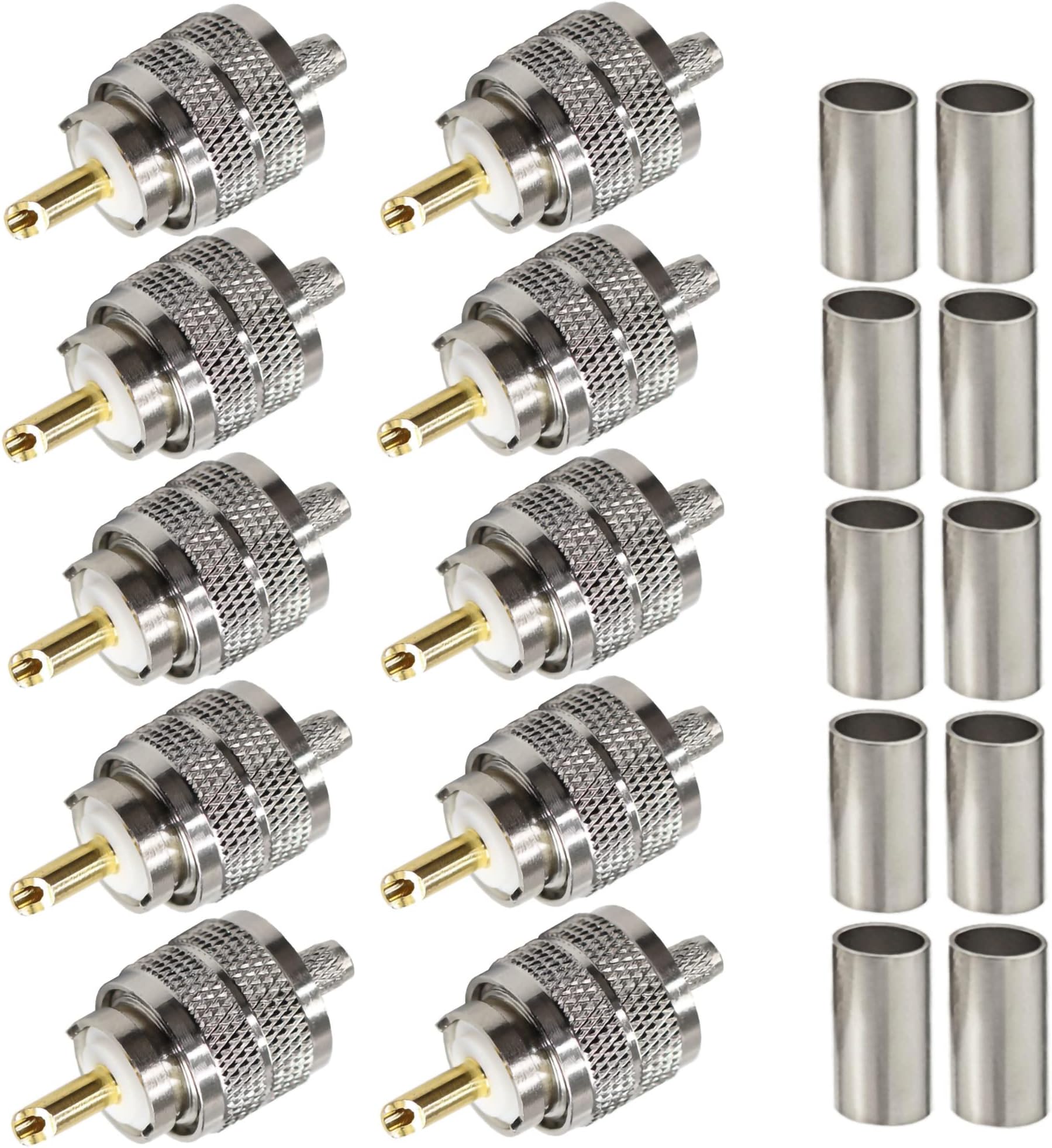 Amazon.com: RFAdapter PL 259 Connectors, 2-Pack PL-259 UHF Male Solder ...