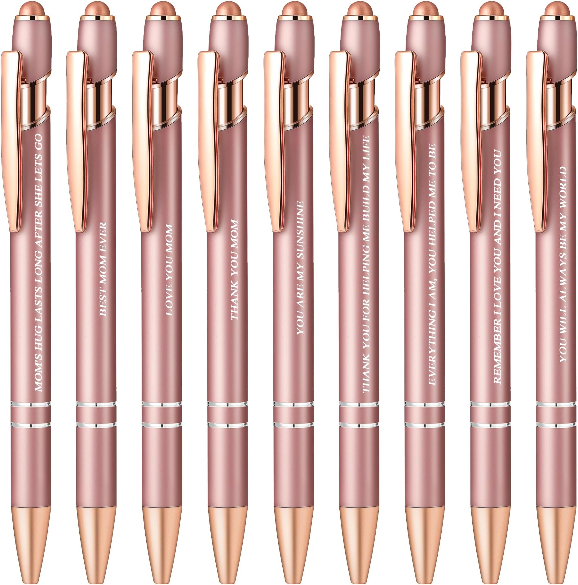 Amazon.com : Aozora Best Mom Ever Gifts 9 Pack Fancy Pens with Stylus ...