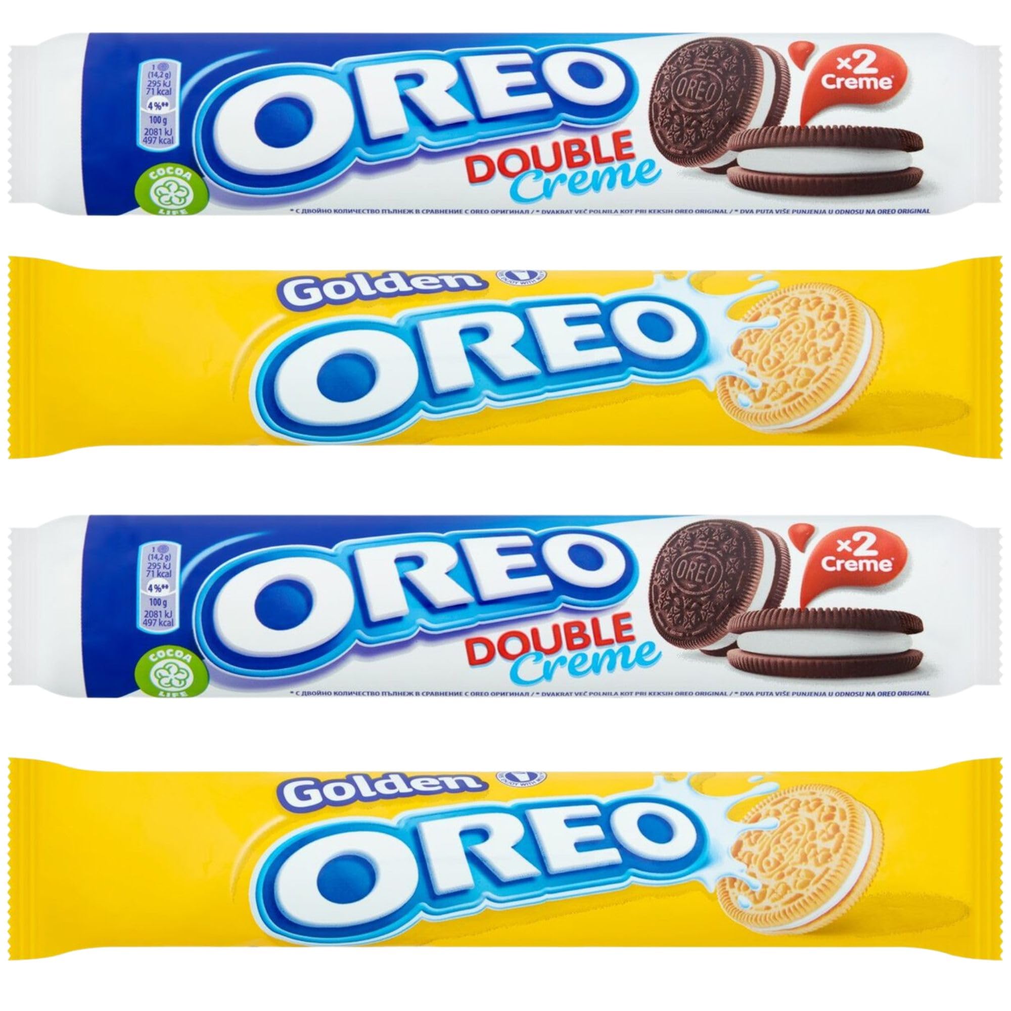 Oreo Biscuits Variety Bundle Double Stuff 157g & Oreo Golden 154g ...