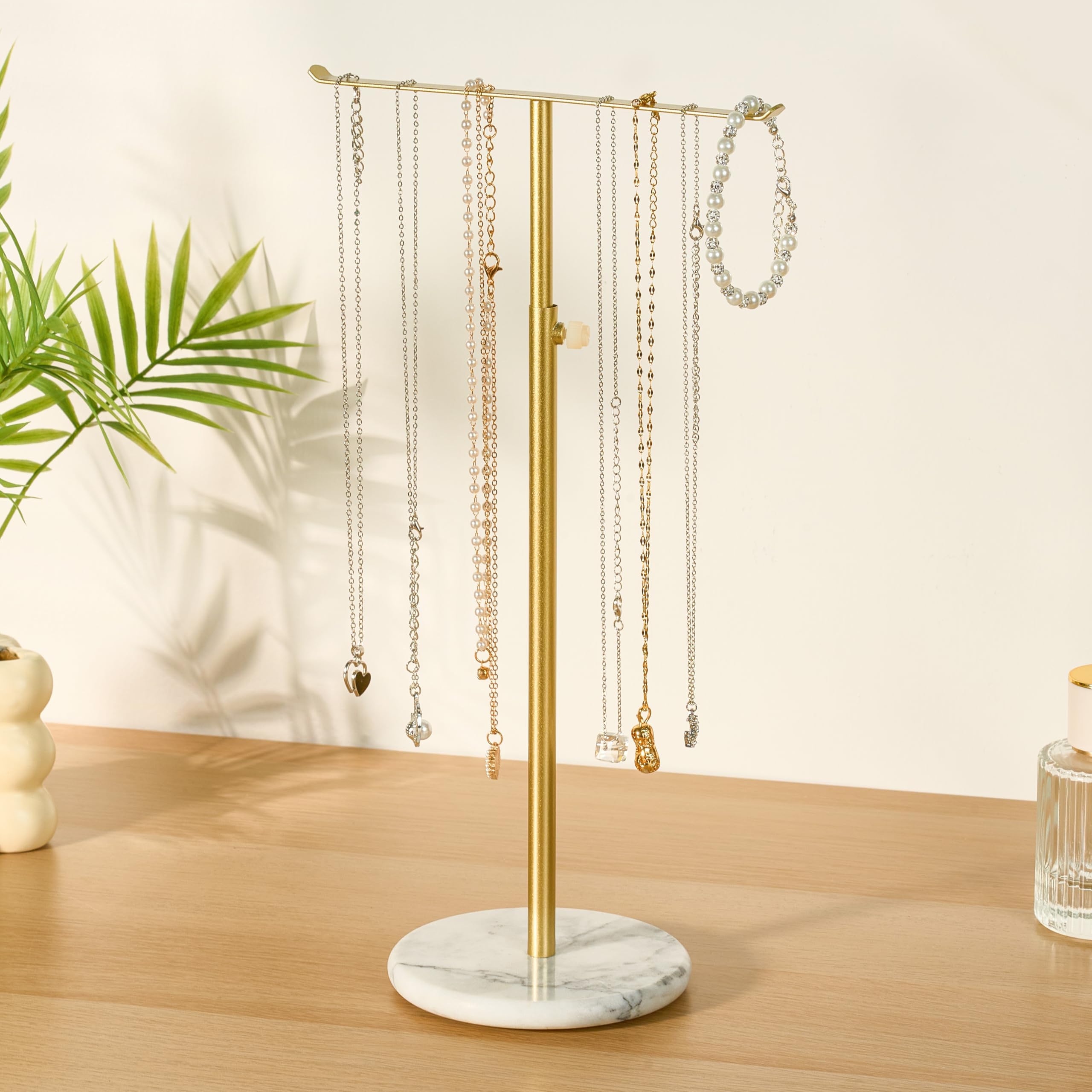 Amazon.com: Josmimic Jewelry Organizer Marble Necklace Stand: Small ...
