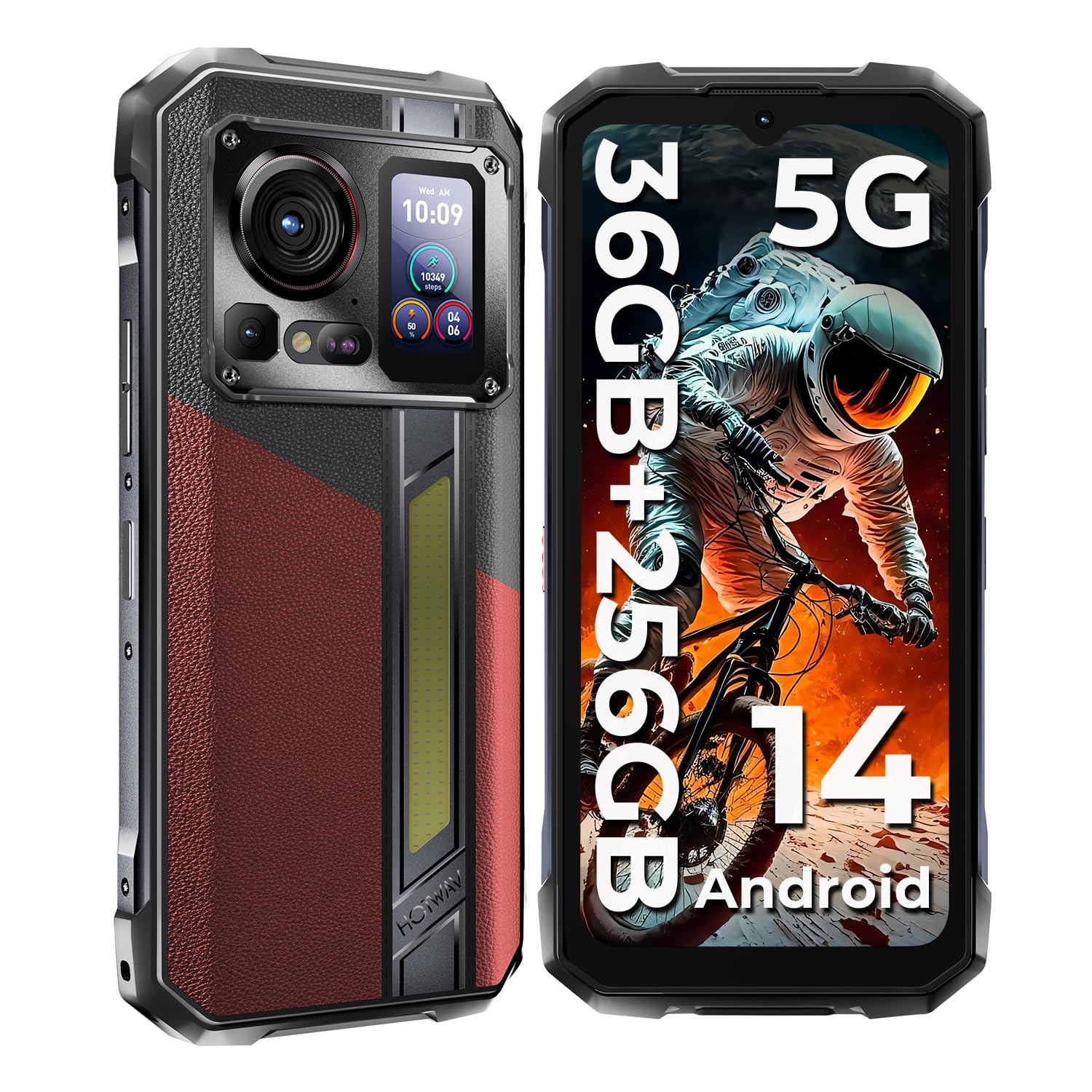HOTWAV Hyper 7 PRO 5G Outdoor Smartphone, 36GB RAM+256GB ROM Android 14 ...