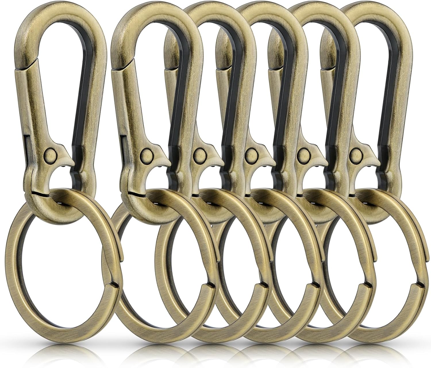 Amazon.com: LEBATSION 6pcs Metal Keyring Key Chain Key Ring KeyChains ...