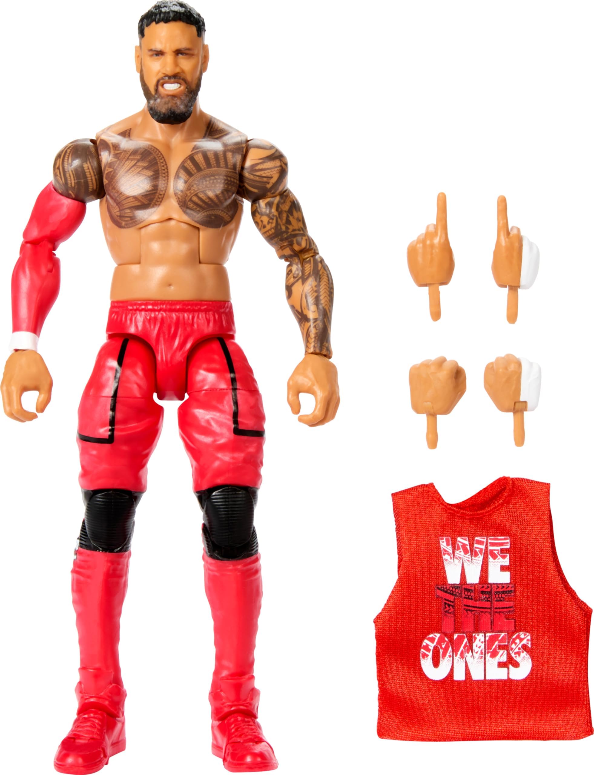 WWE Elite Action Figure & Accessories, 6-inch Collectible Jey USO with ...