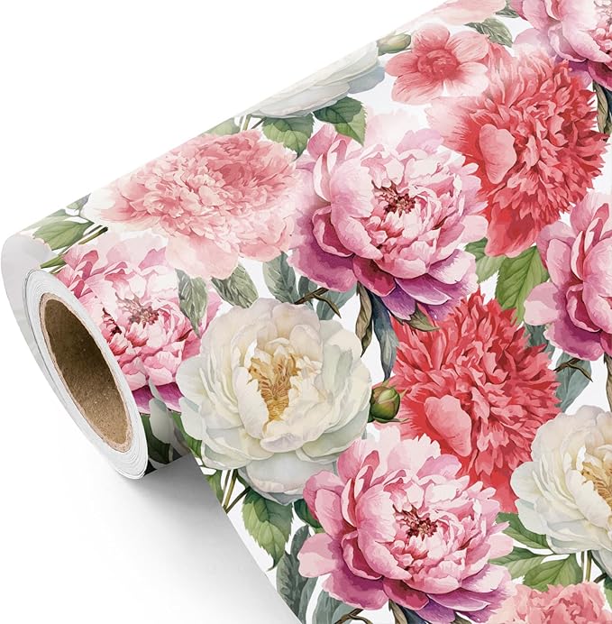 Amazon.com: WRAPAHOLIC Floral Wrapping Paper Roll - Mini Roll - 17 Inch ...