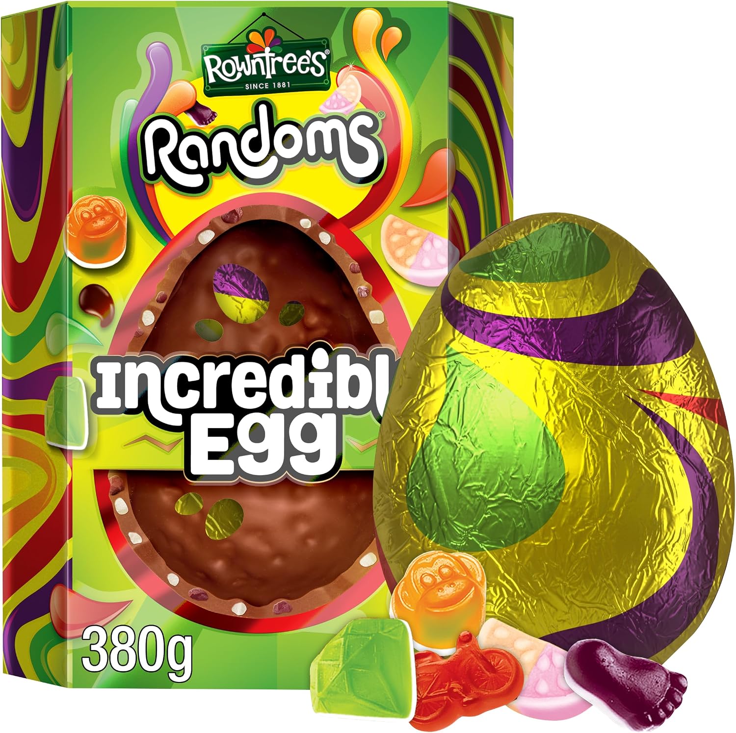 Rowntree's Randoms Milk Chocolate Incredible Easter Egg 380g : Amazon ...