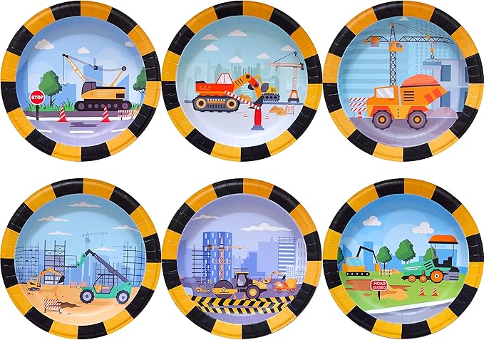 Amazon.com: Paper Plates - 60-Count Small Disposable Colorful Cute ...