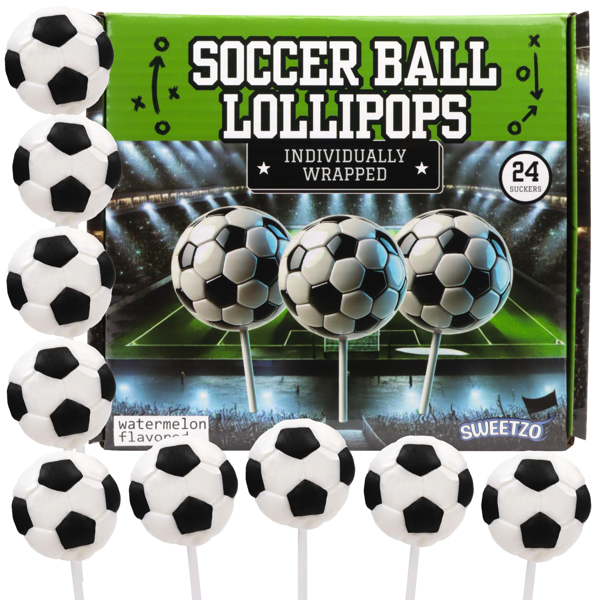 Snapklik.com : Soccer Ball Lollipops, Individually Wrapped 2D Suckers ...