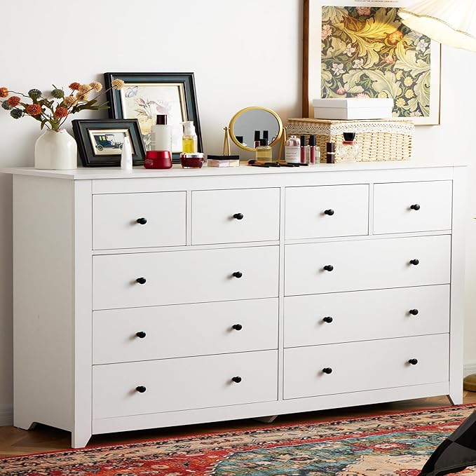 Amazon.com: EnHomee 10 Drawer Dresser for Bedroom, Wide Chest of ...