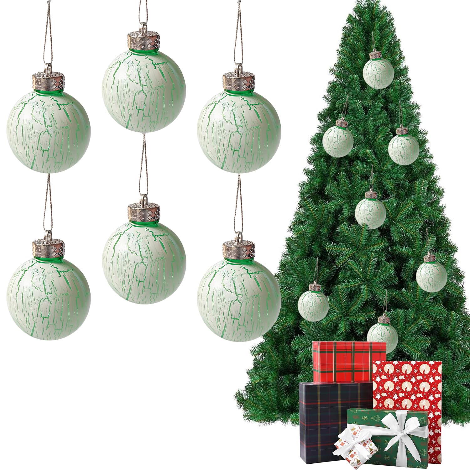Rozi Decoration Xmas Balls Ornaments Green Color for Merry Christmas ...