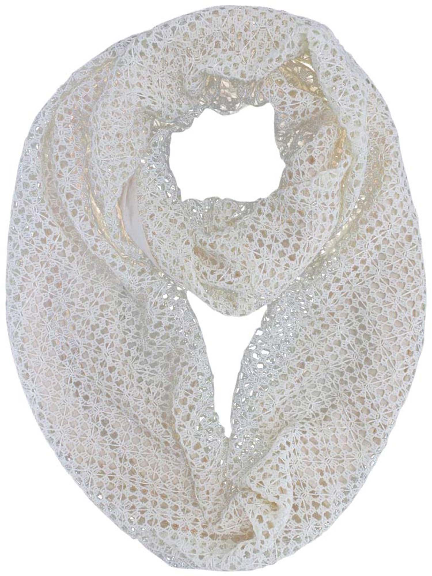 NET INFINITY SCARF WITH SEQUIN OVERLAY | eBay