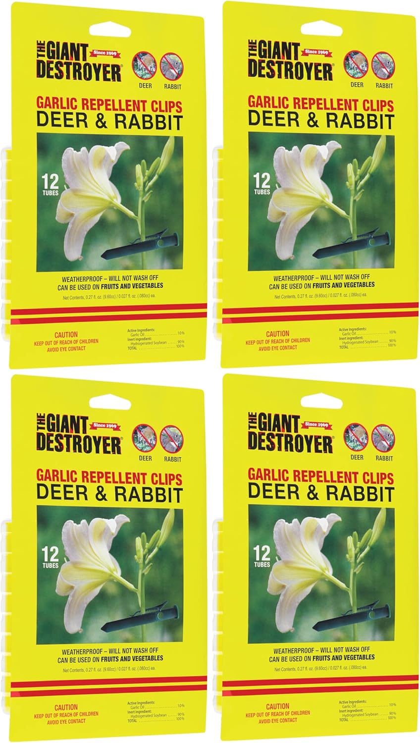 Giant Destroyer 700 Garlic Rabbit and Deer Repellent Clips - 48 Per ...
