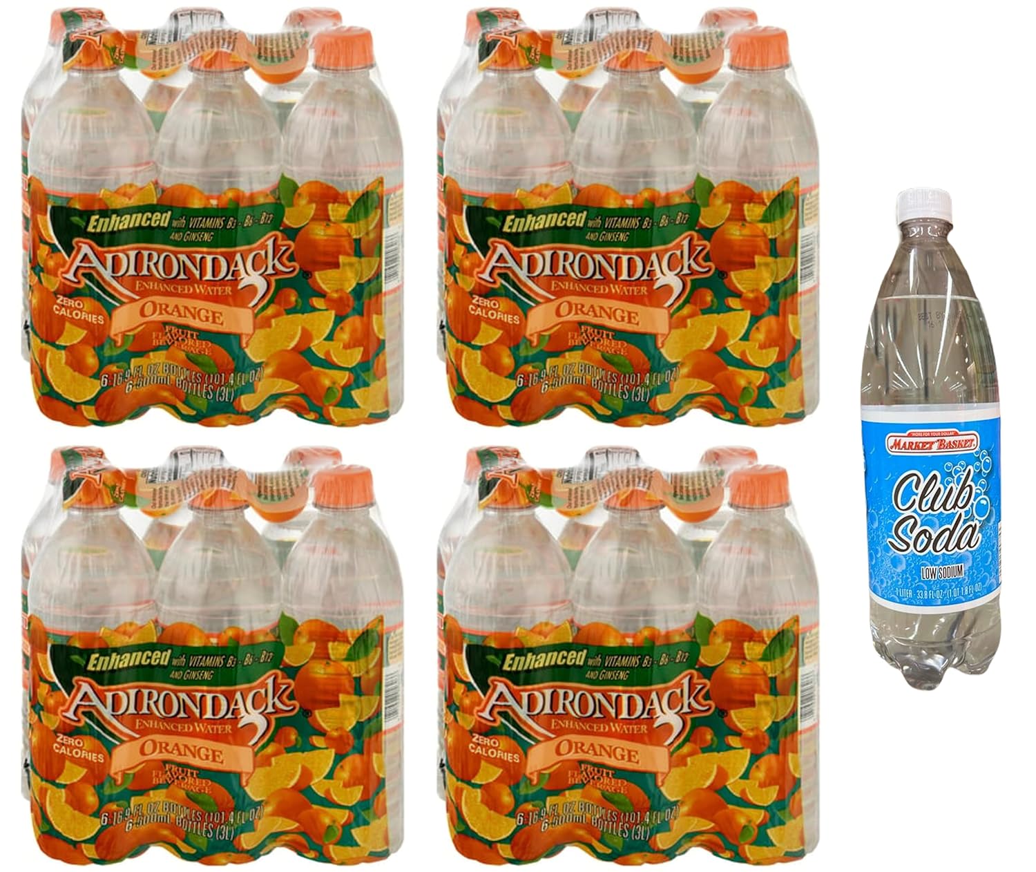 Amazon.com: Adirondack Enhanced Water Orange Fruit Flavored Beverage 16 ...
