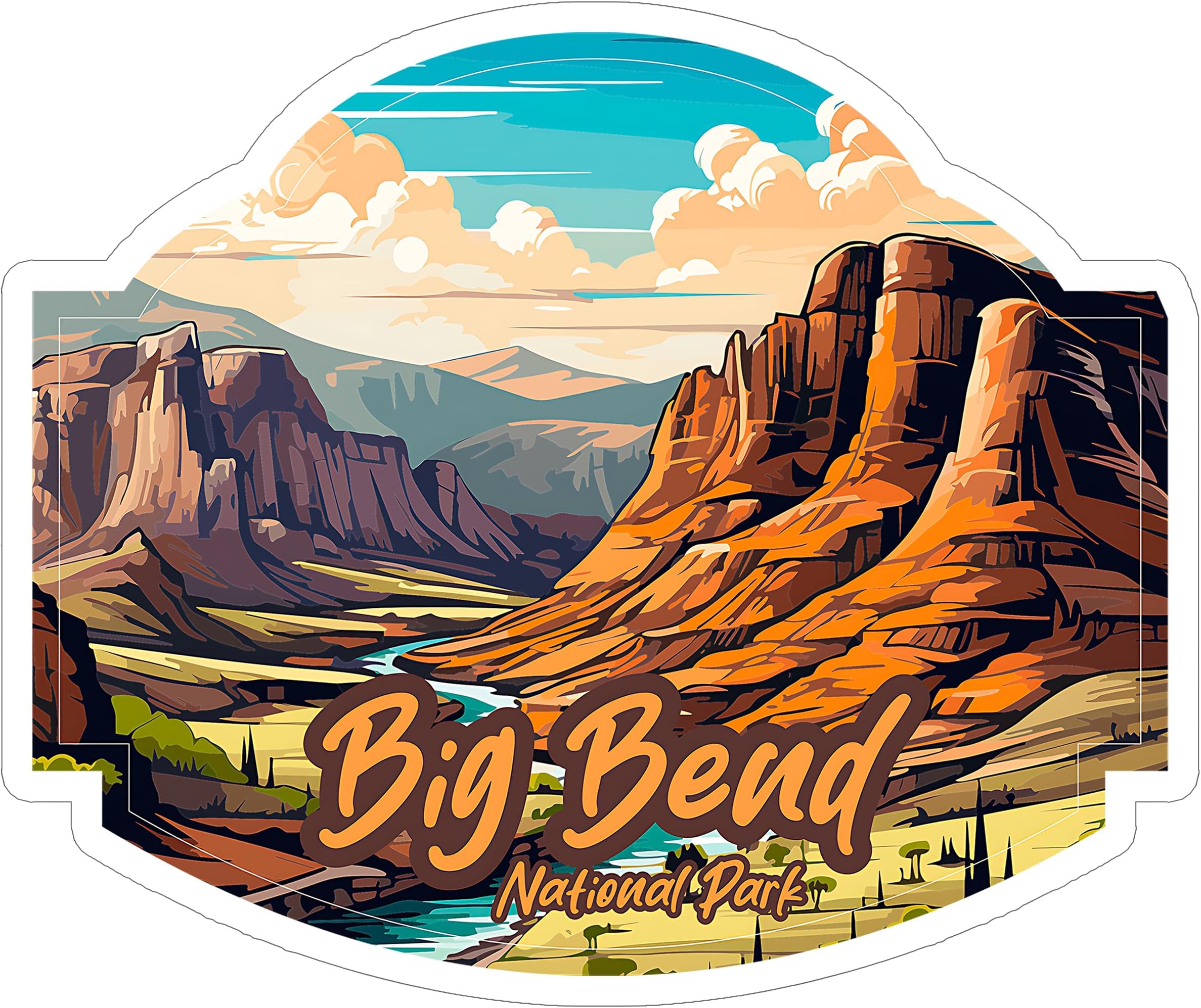 Amazon.com - eDesign Big Bend National Park Sticker - 4 Inches ...