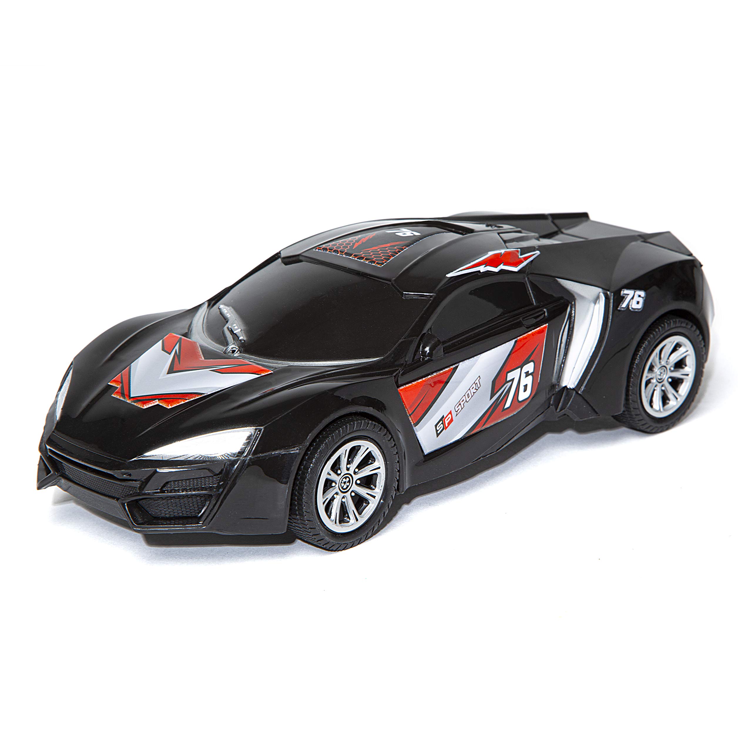 Buy abeec Turbo Racer Car - Friction Powered Black Sports Car Toy for ...