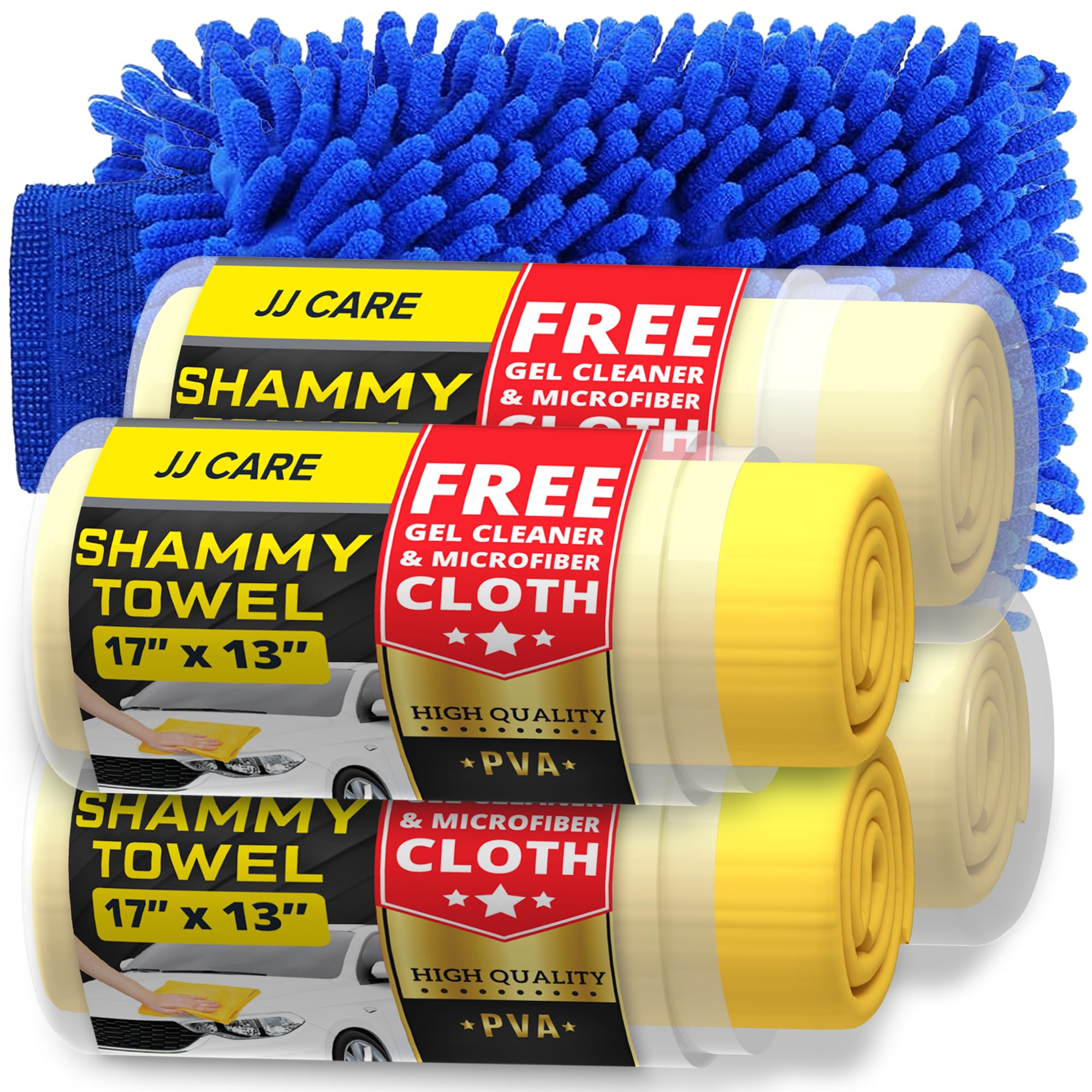 Amazon.com: JJ CARE Chamois Cloth (4 PCS), Super Absorbent Chamois ...