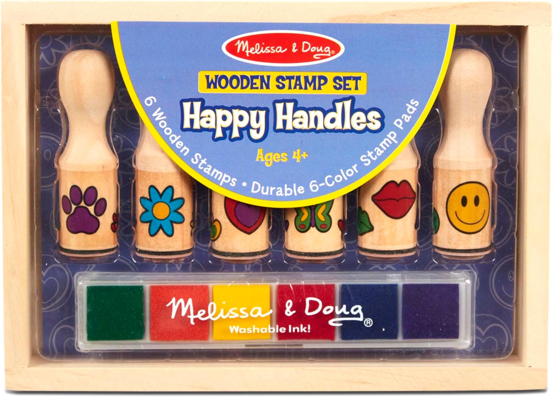 Amazon.com: Melissa & Doug Wooden Stamp Set, Favorite Things - 26 ...