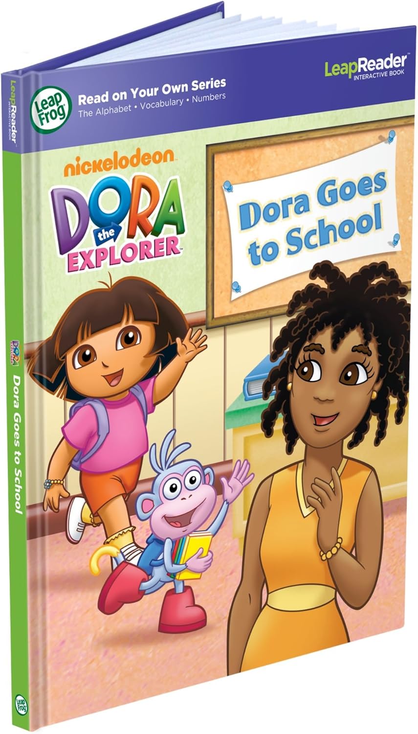 LeapFrog LeapReader Book: Dora the Explorer Dora Goes to School (Works ...
